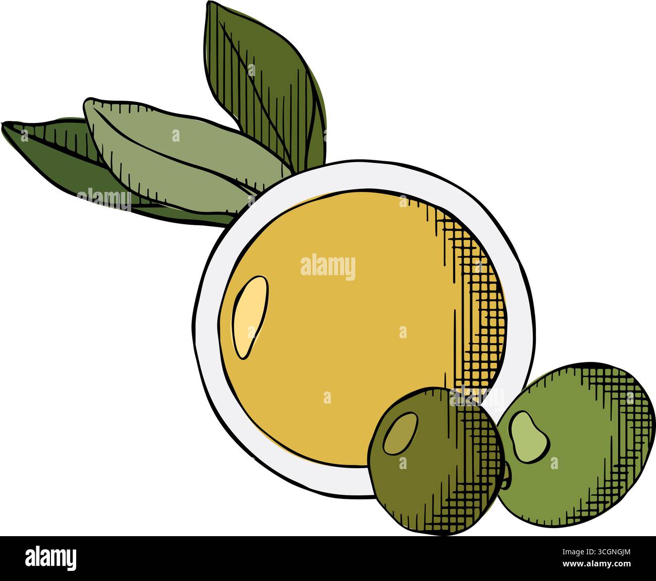 Glass bowl cooking oil Stock Vector Images - Alamy