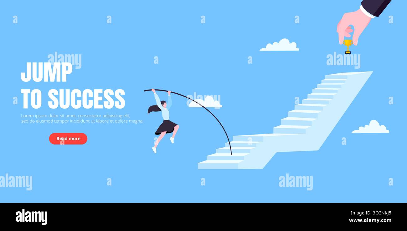 Success career ladder steps path challenge with business goal ...