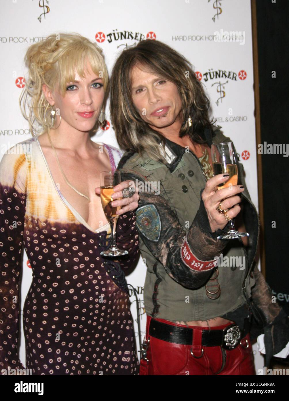 Erin Brady and Steven Tyler at Steven Tyler's Memorabilia Window ...