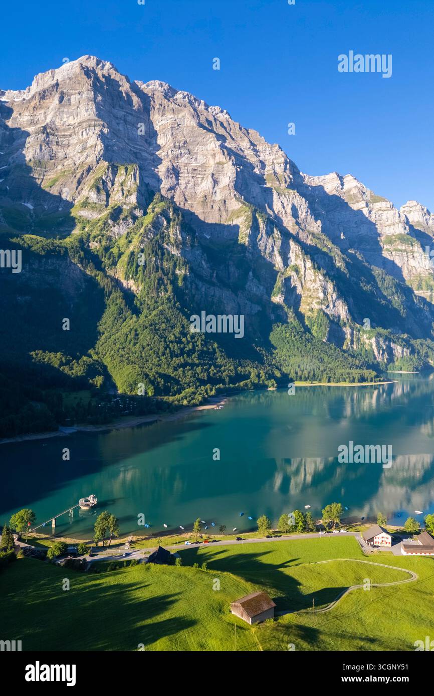 Aerial view klöntalersee lake hi-res stock photography and images - Alamy