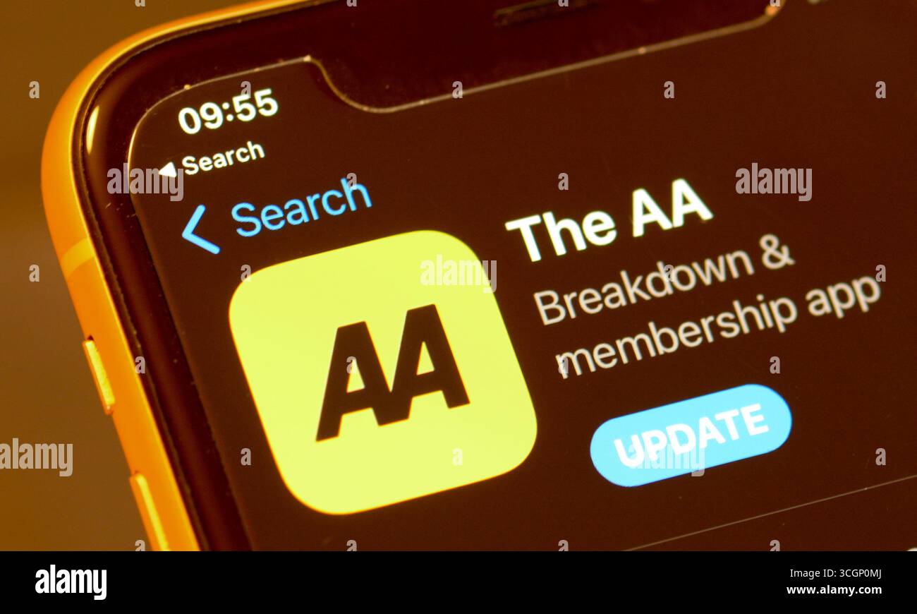 The AA app in the Apple App Store Stock Photo - Alamy