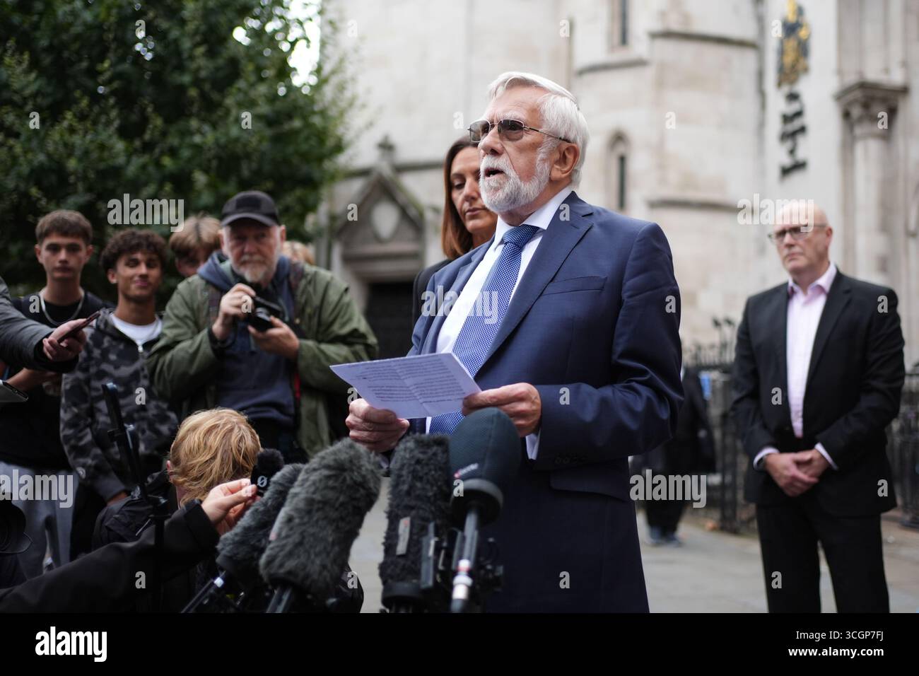 Councillor Ken Williamson, from Epping Forest District Council, delivers a statement to the ...