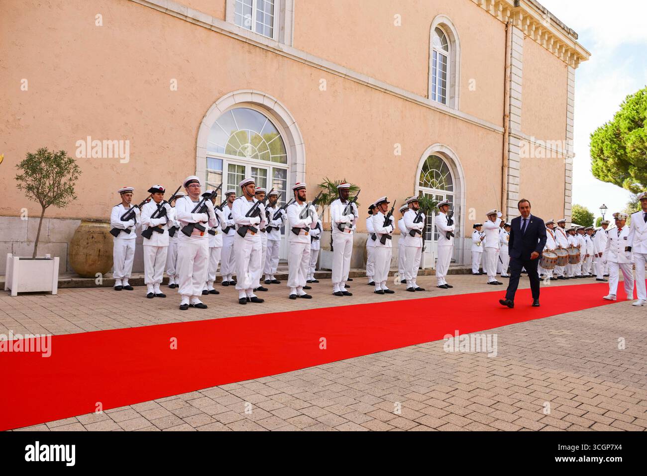Sebastien Lecornu, French Secretary of Defense, arriving at Franco ...