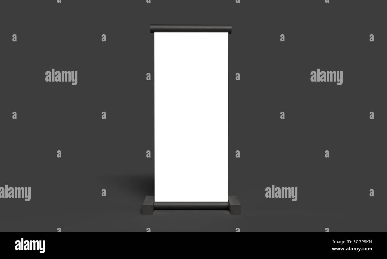 rollup banner object mockup empty blank blank sign symbol advertisement ...