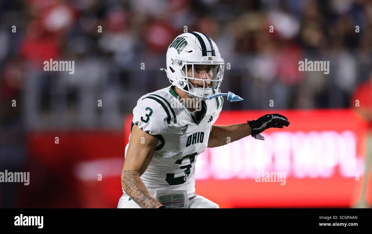 Ohio's Max Rodarte (3) in action against Rutgers during an NCAA ...