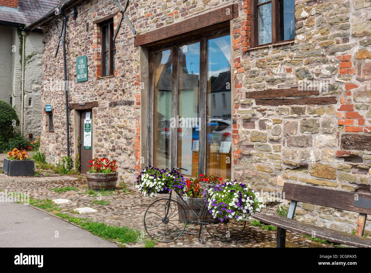 Usk Rural Life Museum, in Usk, a historic market town in Monmouthshire, South Wales, UK Stock ...