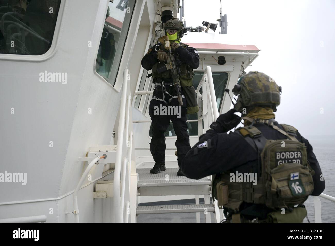 Helsinki, Finland. 29th Aug, 2025. Finnish Border Guard soldiers during ...