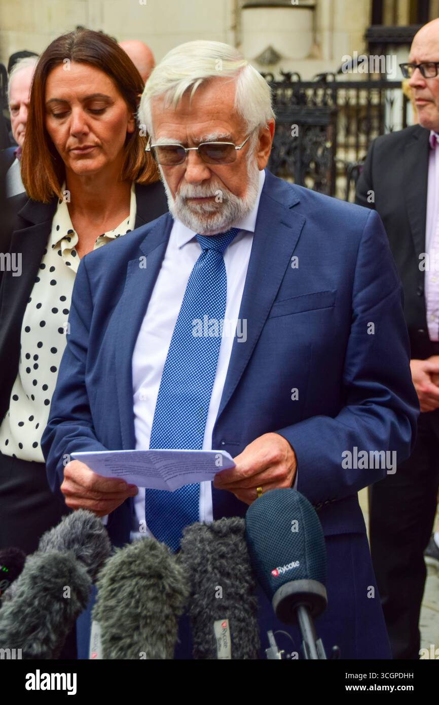 London, UK. 29th August 2025. Councillor KEN WILLIAMSON of Epping ...