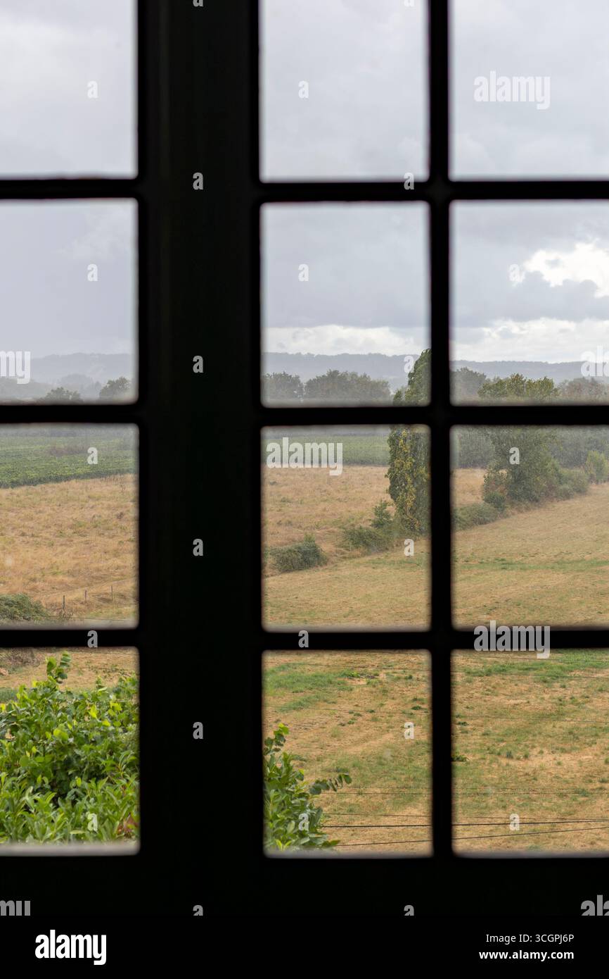 Rain on fields view through hi-res stock photography and images - Alamy