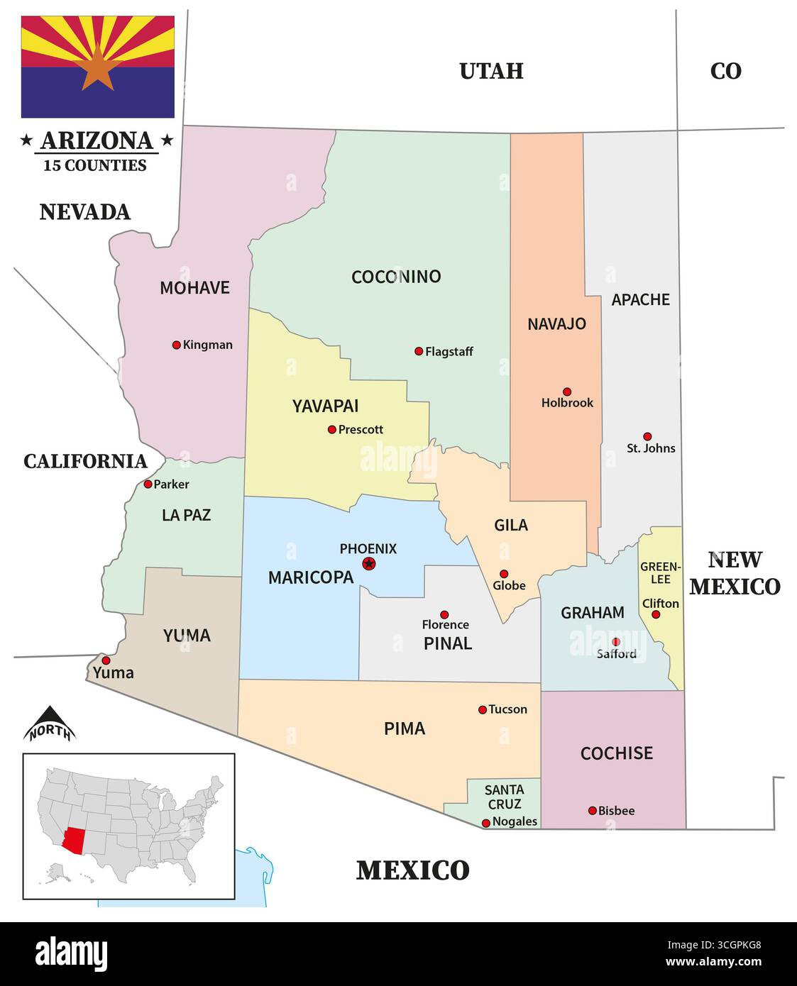 Us state map california Cut Out Stock Images & Pictures - Alamy