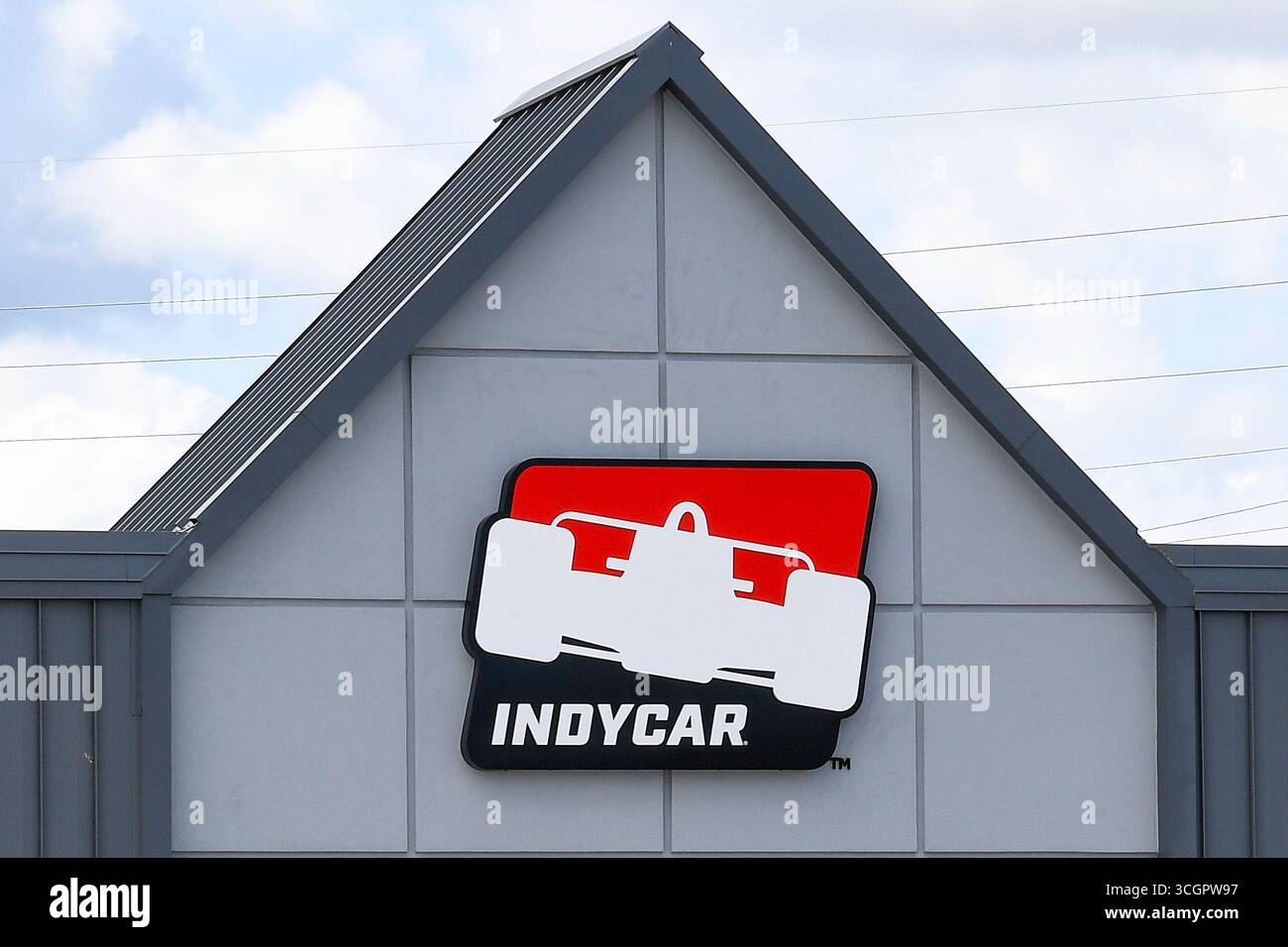 INDIANAPOLIS, IN - JUNE 19: A general view of the INDYCAR logo on the ...