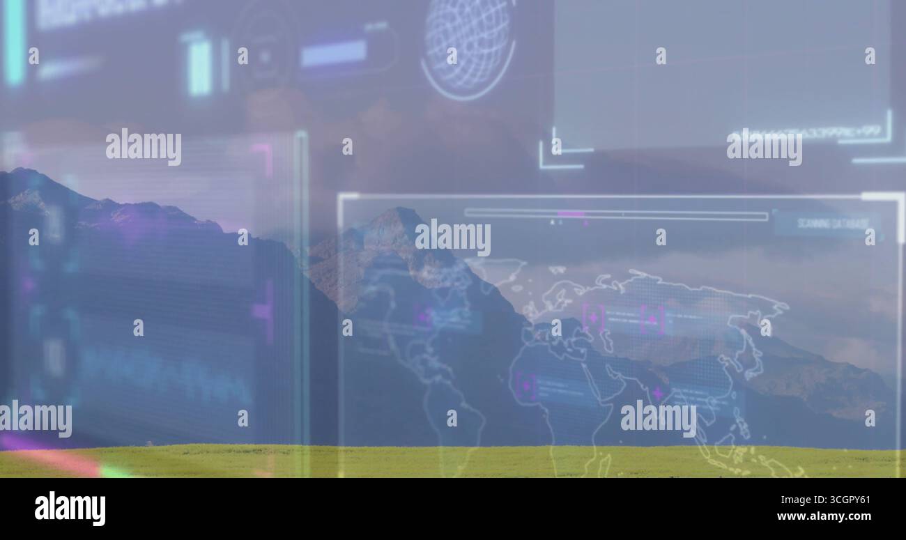 Scanning translucent world map hi-res stock photography and images - Alamy