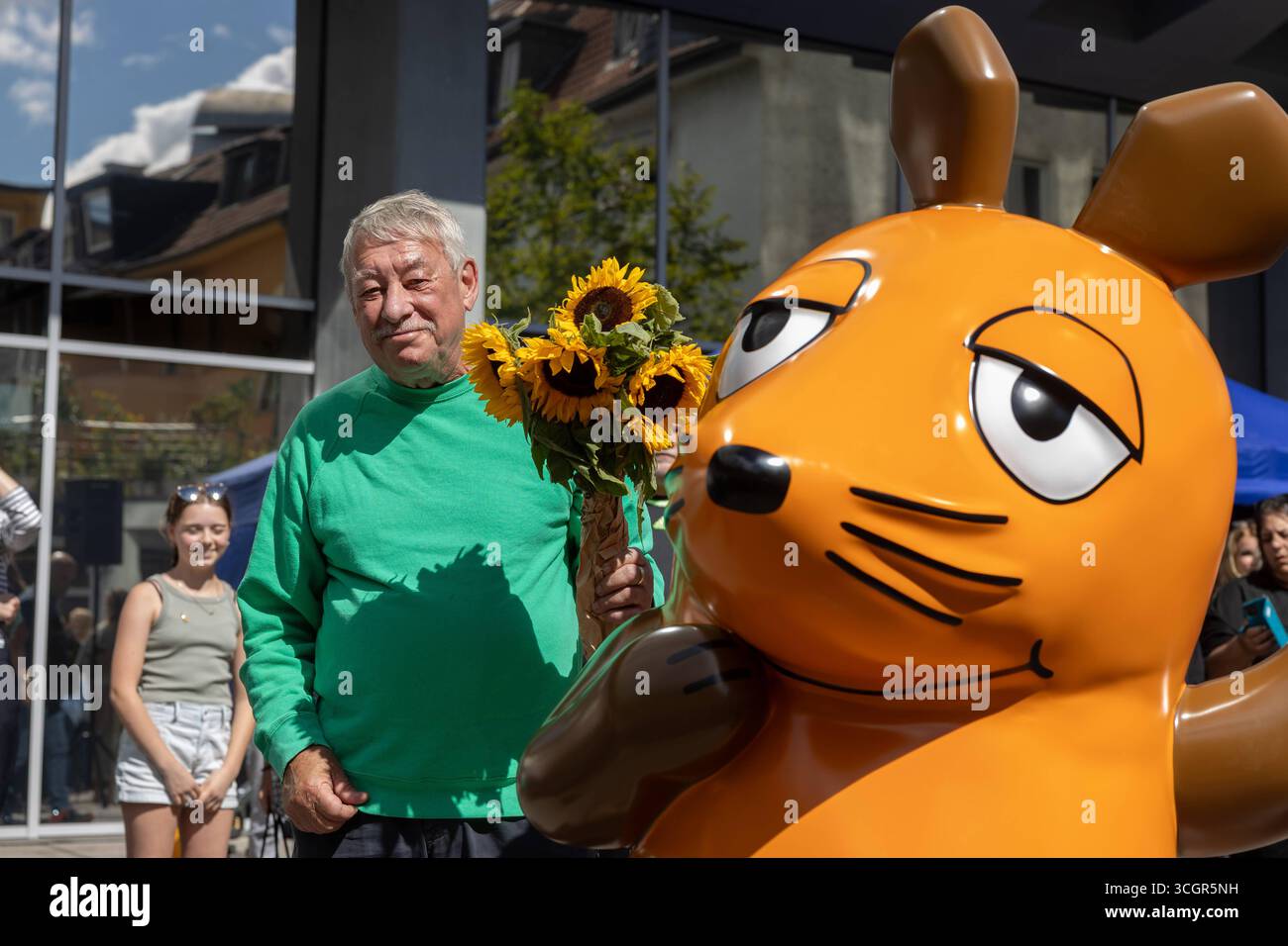 Die Maus zurück am WDR-Vierscheibenhaus in Köln 29.08.2025 Maus ...