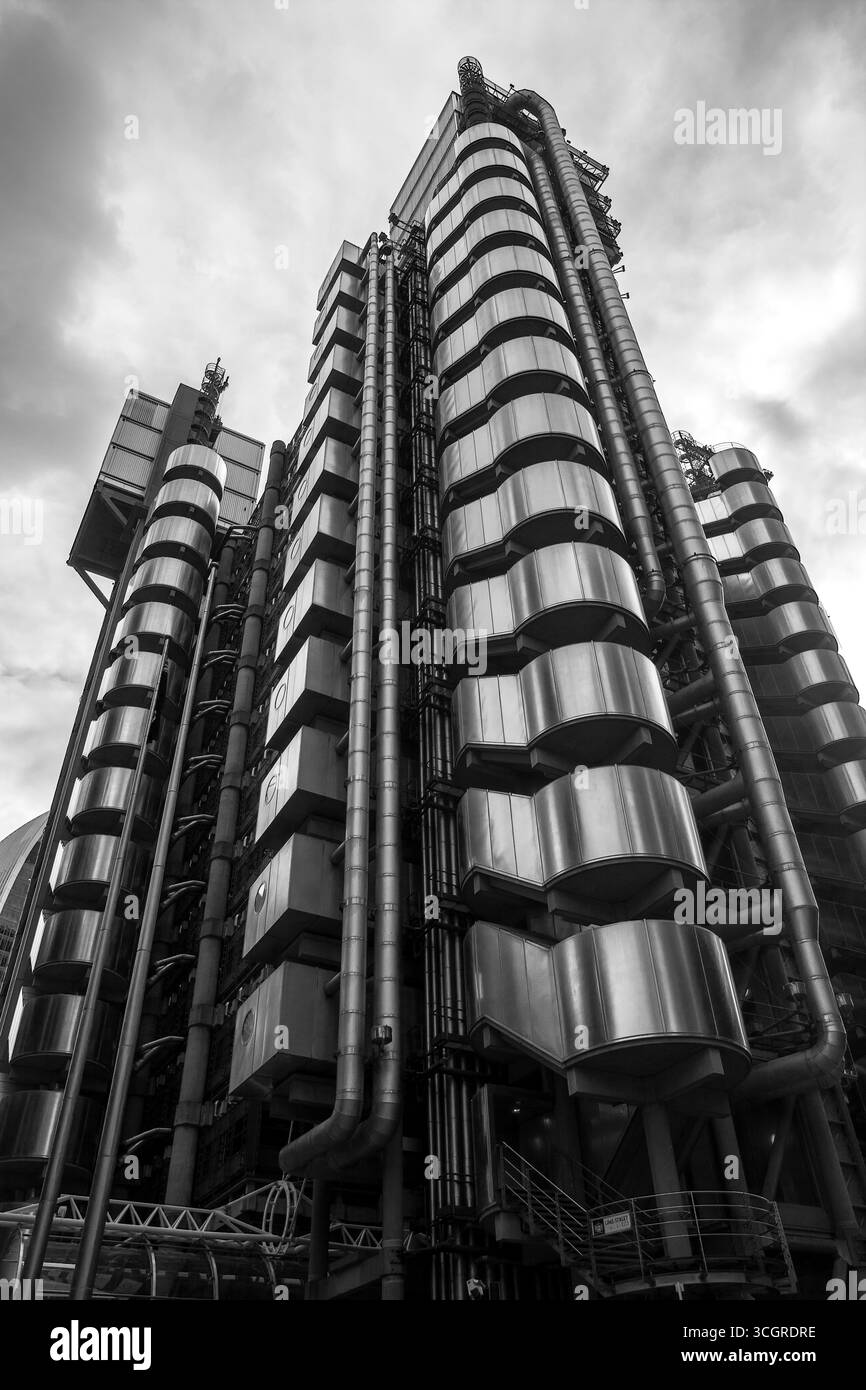 Lloyds building, known as the Inside-Out Building, Lime Street, London ...