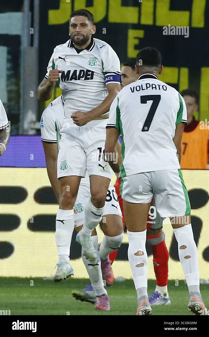 Sassuolo' Domenico Berardi celebrates after scoring a goal 2-2 during ...