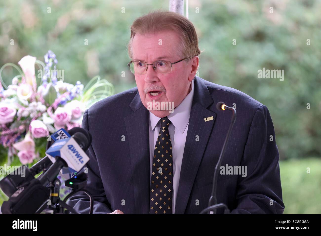 Dr. Steve Nelson (Chancellor, LSU Health Sciences Center) speak during ...