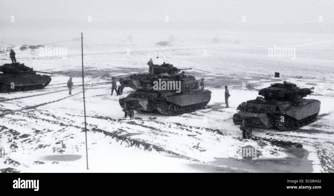 British army Centurion tanks on the Hohne Ranges, Germany, 1956 Stock ...