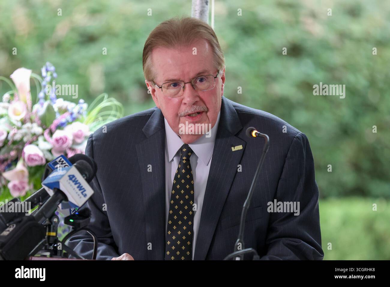 Dr. Steve Nelson (Chancellor, LSU Health Sciences Center) speak during ...