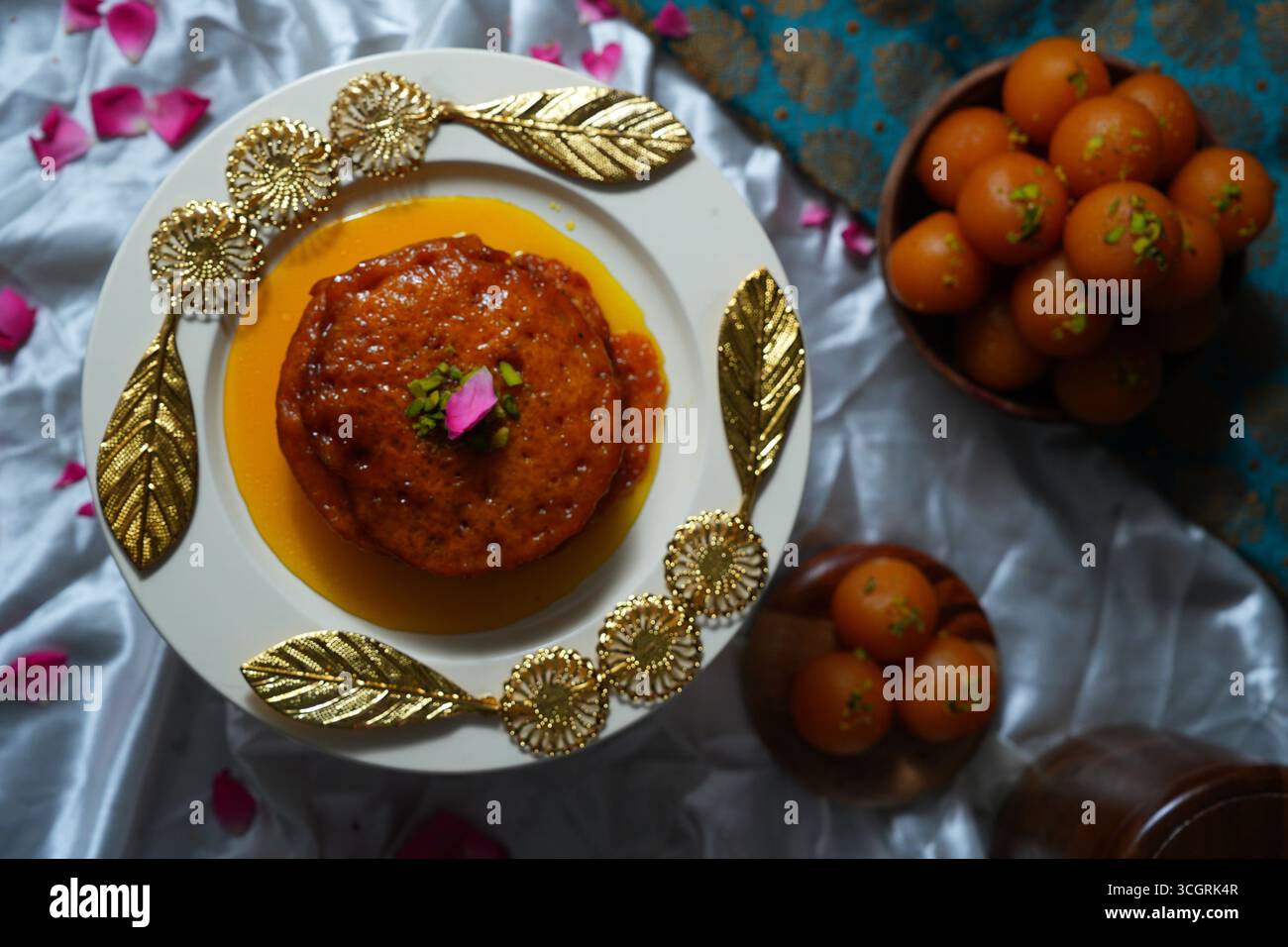 Festival Celebration Dessert – Indian Mithai Presentation Stock Photo ...