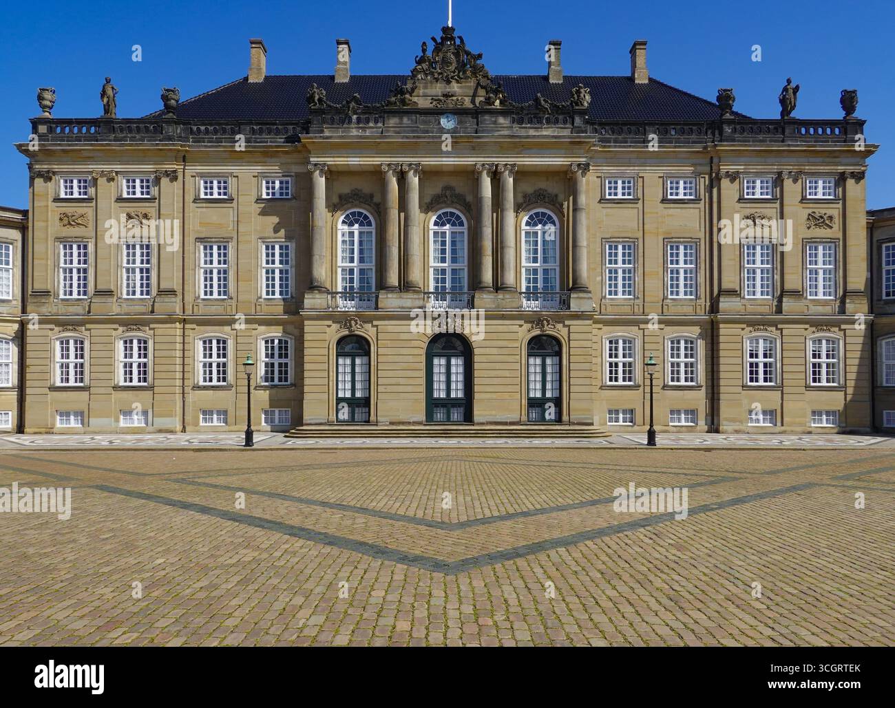13 August 2025, Denmark, Kopenhagen: Amalienborg Palace was built in ...
