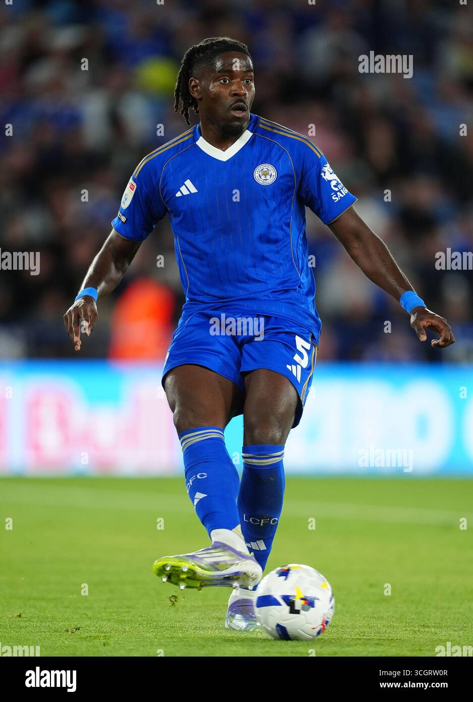 Leicester City's Caleb Okoli in action during the Sky Bet Championship ...