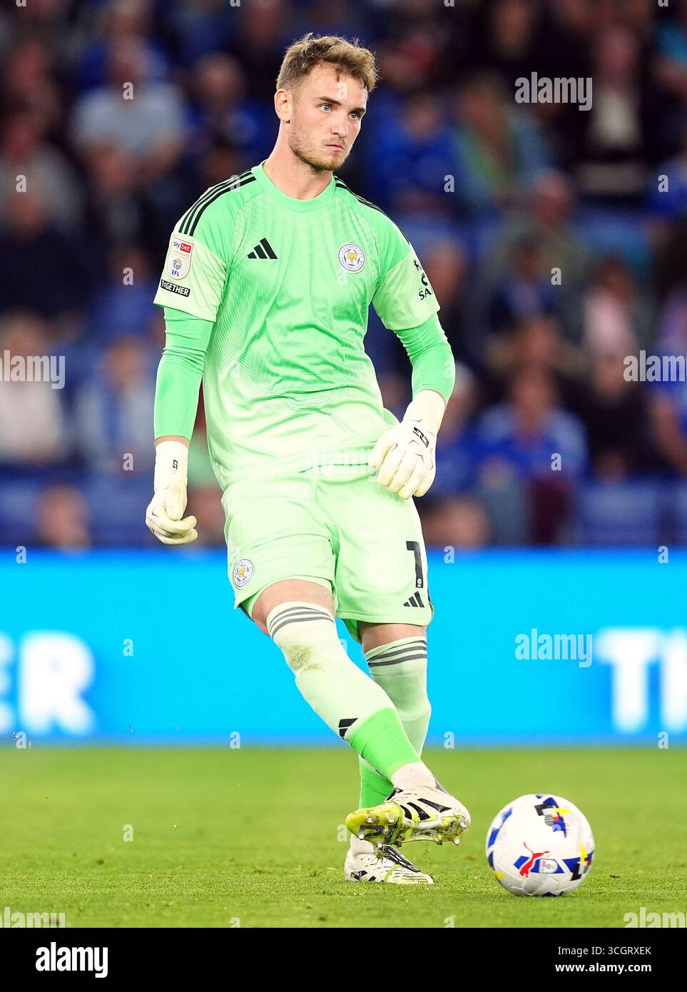 Leicester City goalkeeper Jakub Stolarczyk during the Sky Bet ...