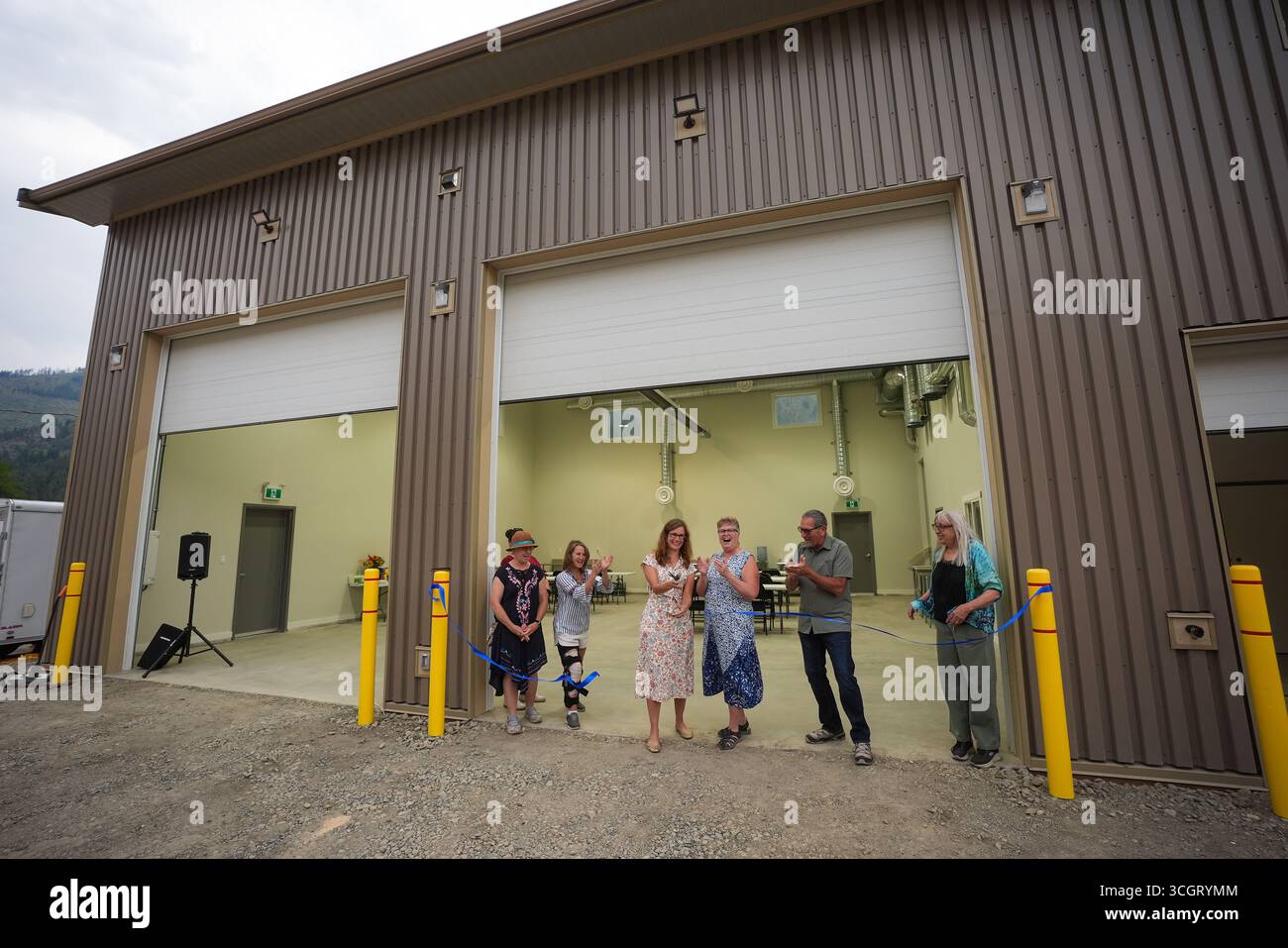 Lytton Mayor Denise O'Connor, fourth left, B.C. Minister of Emergency ...
