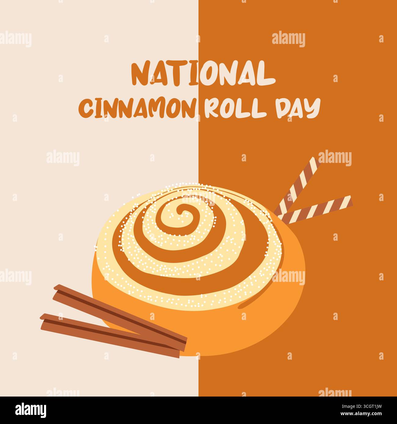 Autumn banner for National Cinnamon roll day Stock Vector Image & Art ...