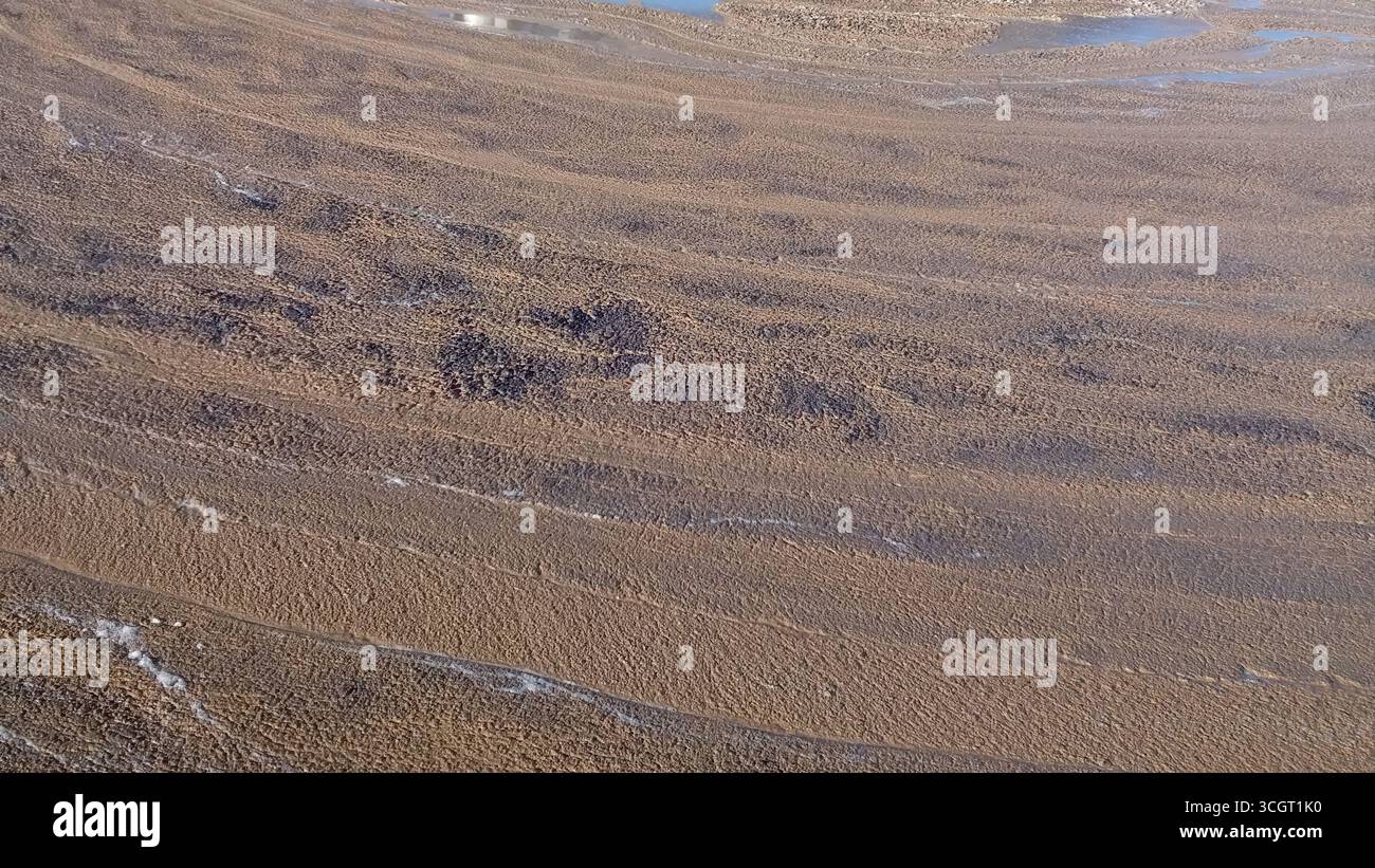 Mud covers the water surface in treatment plants, showcasing unique ...