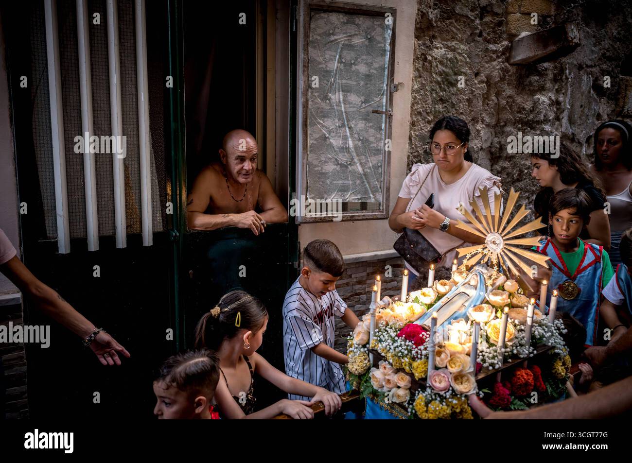 Children s procession with the ferculum of Maria SS. Assunta PALERMO ...