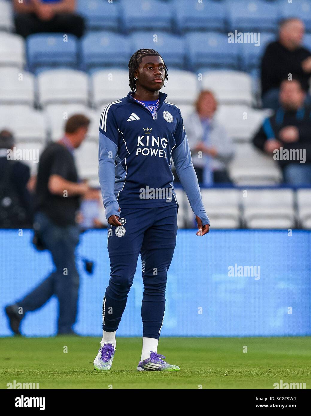 /Leicester City's Jeremy Monga at warm up during the Sky Bet ...