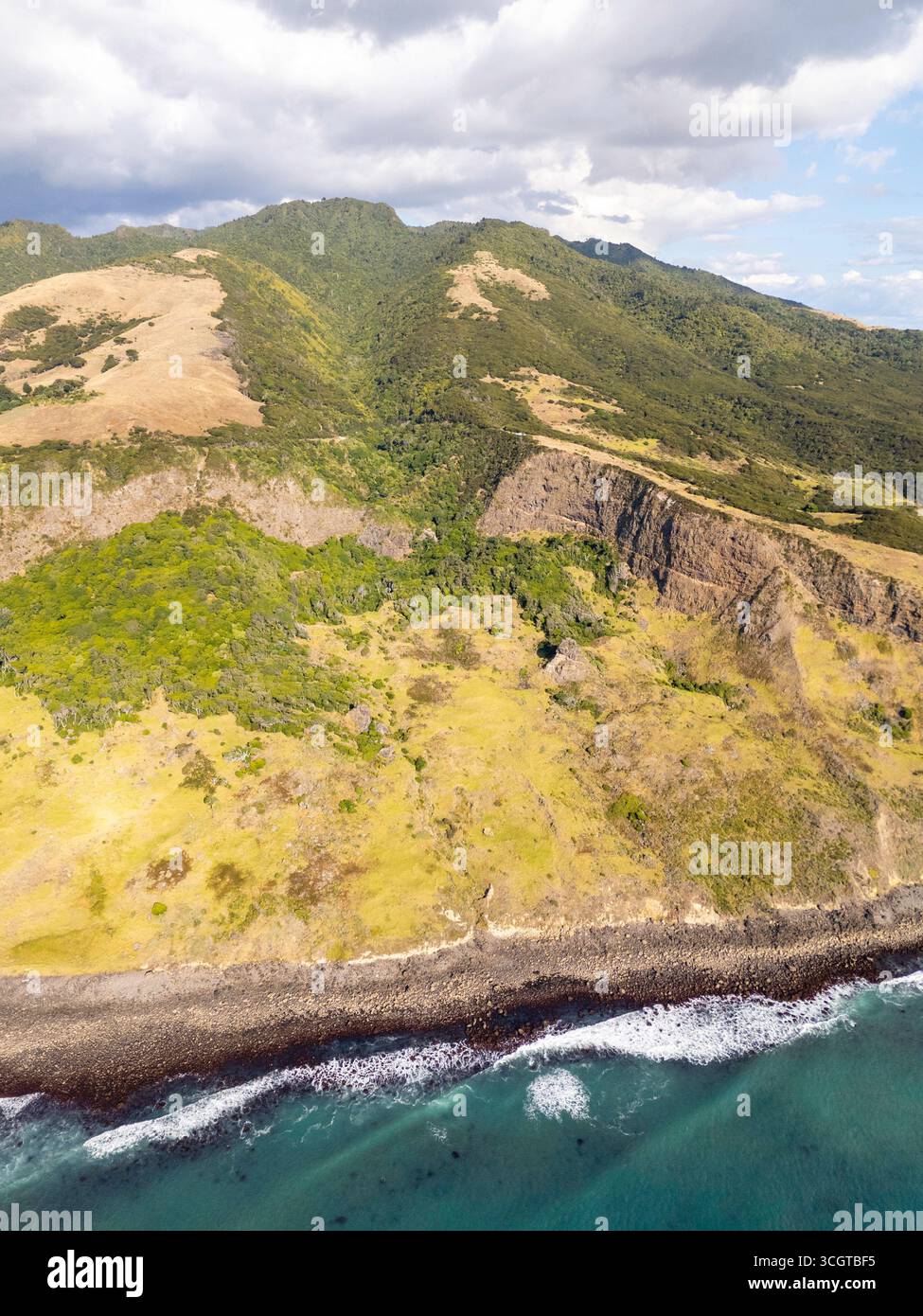 Aerial photograph of the Te Toto Gorge Lookout near Raglan, Hamilton ...