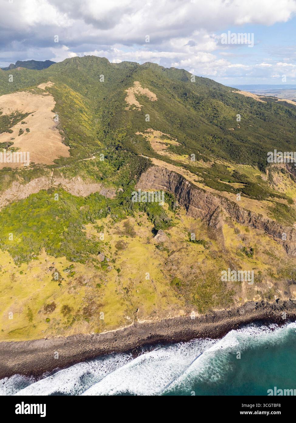 Aerial photograph of the Te Toto Gorge Lookout near Raglan, Hamilton ...