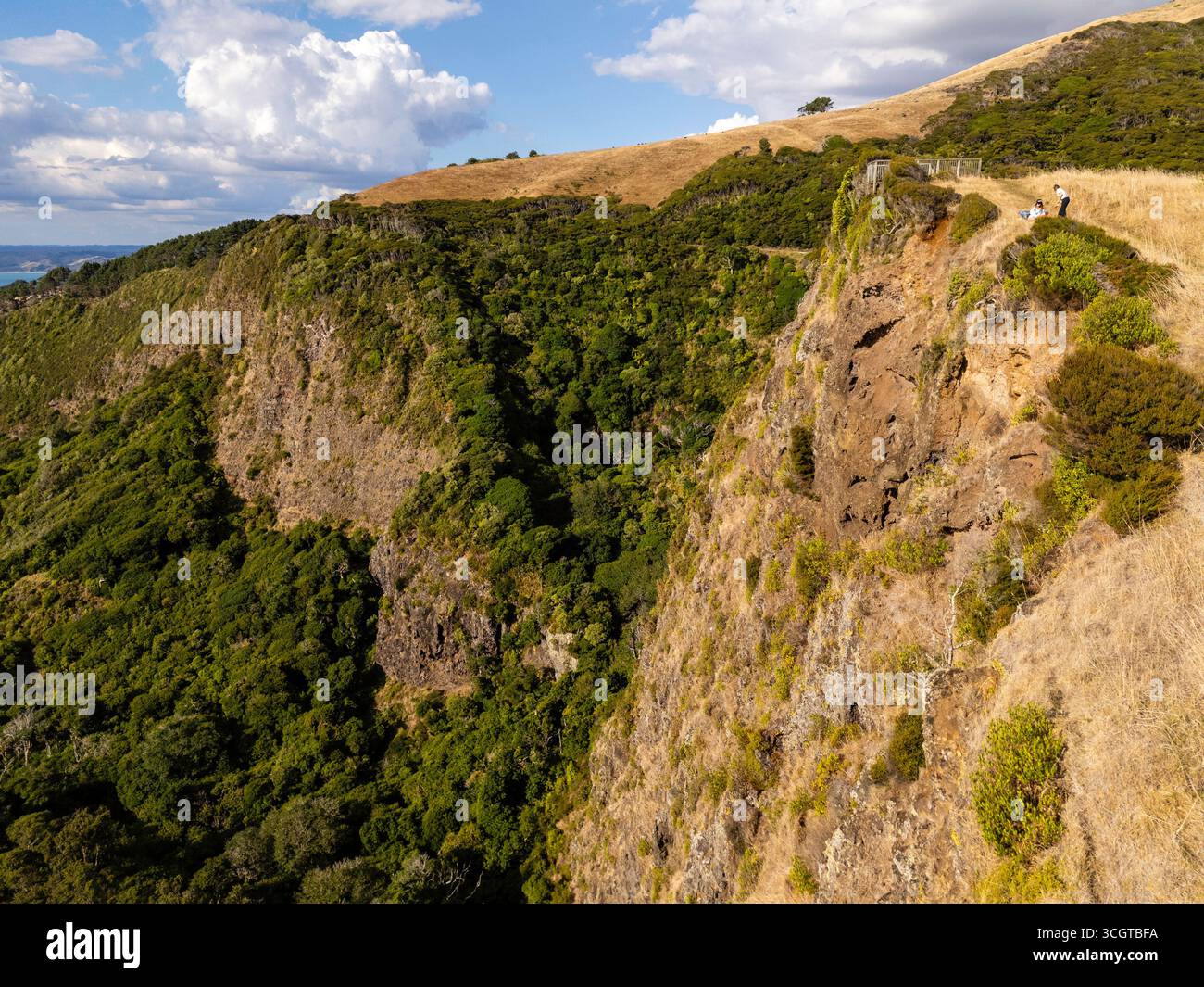 Aerial photograph of the Te Toto Gorge Lookout near Raglan, Hamilton ...