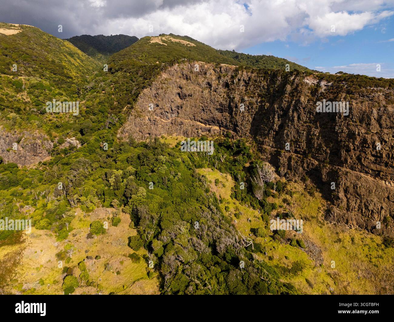 Aerial photograph of the Te Toto Gorge Lookout near Raglan, Hamilton ...