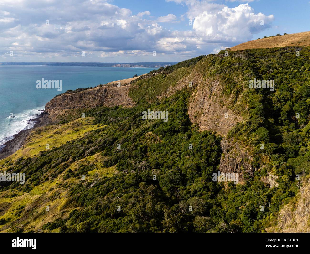 Aerial photograph of the Te Toto Gorge Lookout near Raglan, Hamilton ...