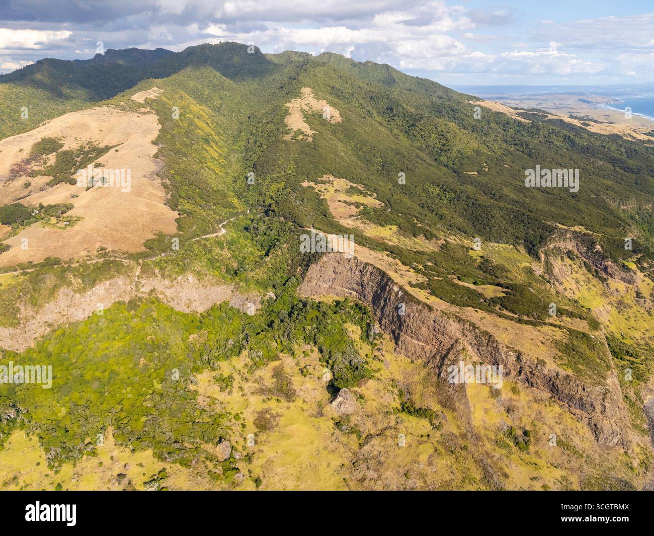 Aerial photograph of the Te Toto Gorge Lookout near Raglan, Hamilton ...