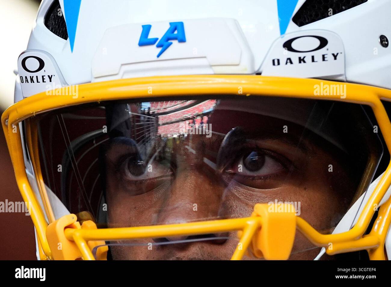 Los Angeles Chargers wide receiver Brenden Rice waits to take the field ...