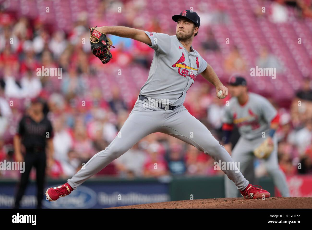 St. Louis Cardinals pitcher Matthew Liberatore throws during the first ...