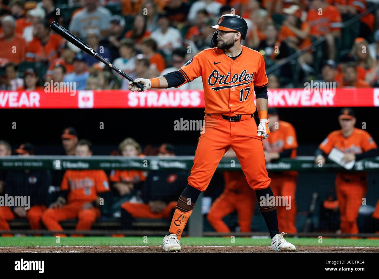 Baltimore Orioles' Colton Cowser at bat during the seventh inning of a ...