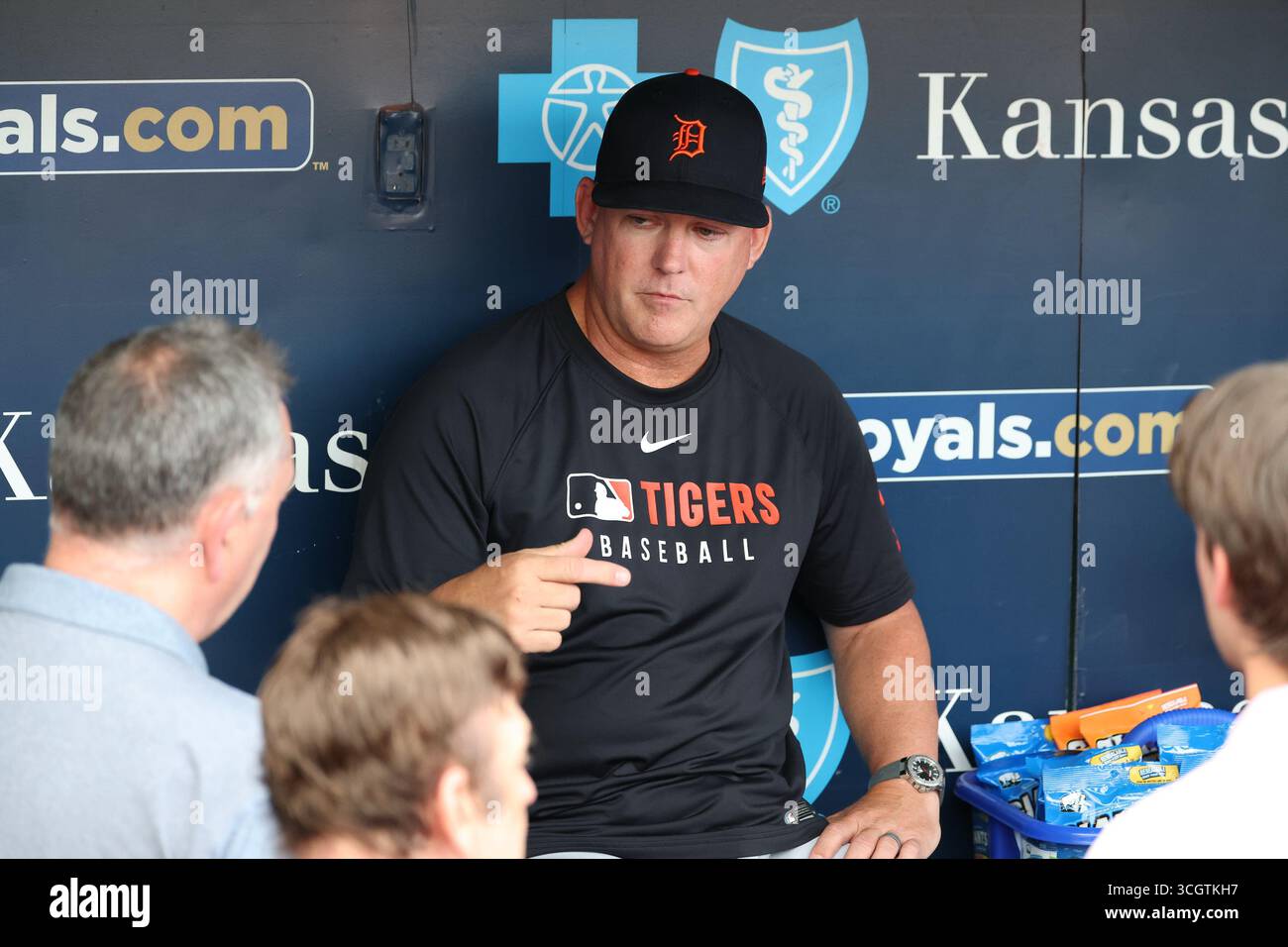 August 29, 2025: Detroit Tigers manager A.J. Hinch (14) is interviewed ...