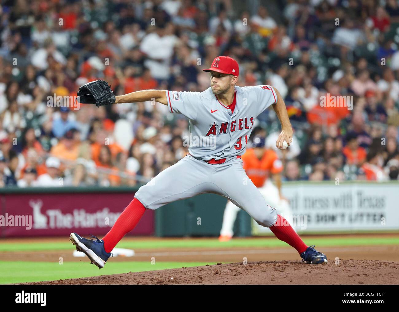 HOUSTON, TX - AUGUST 29: Los Angeles Angels starting pitcher Tyler ...
