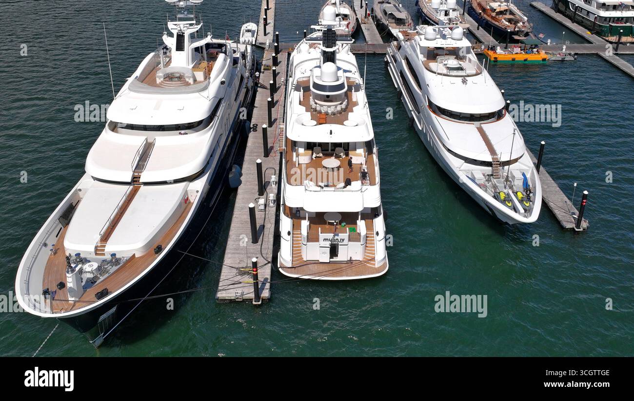 Aerial images yachts in newport ri harbor hi-res stock photography and ...
