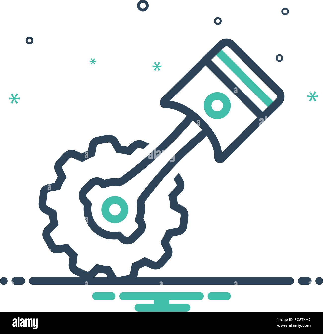 Icon mechanical item piston hi-res stock photography and images - Alamy