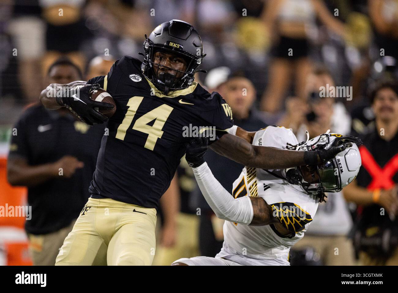 August 29, 2025: Wake Forest Demon Deacons wide receiver Karate Brenson ...