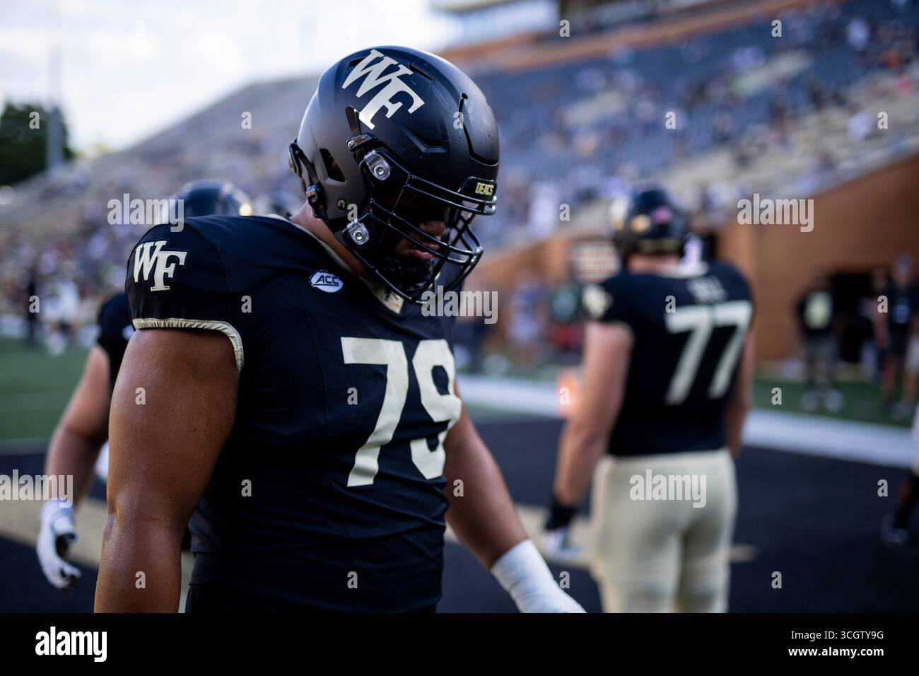 August 29, 2025: Wake Forest Demon Deacons offensive lineman Fa'alili ...