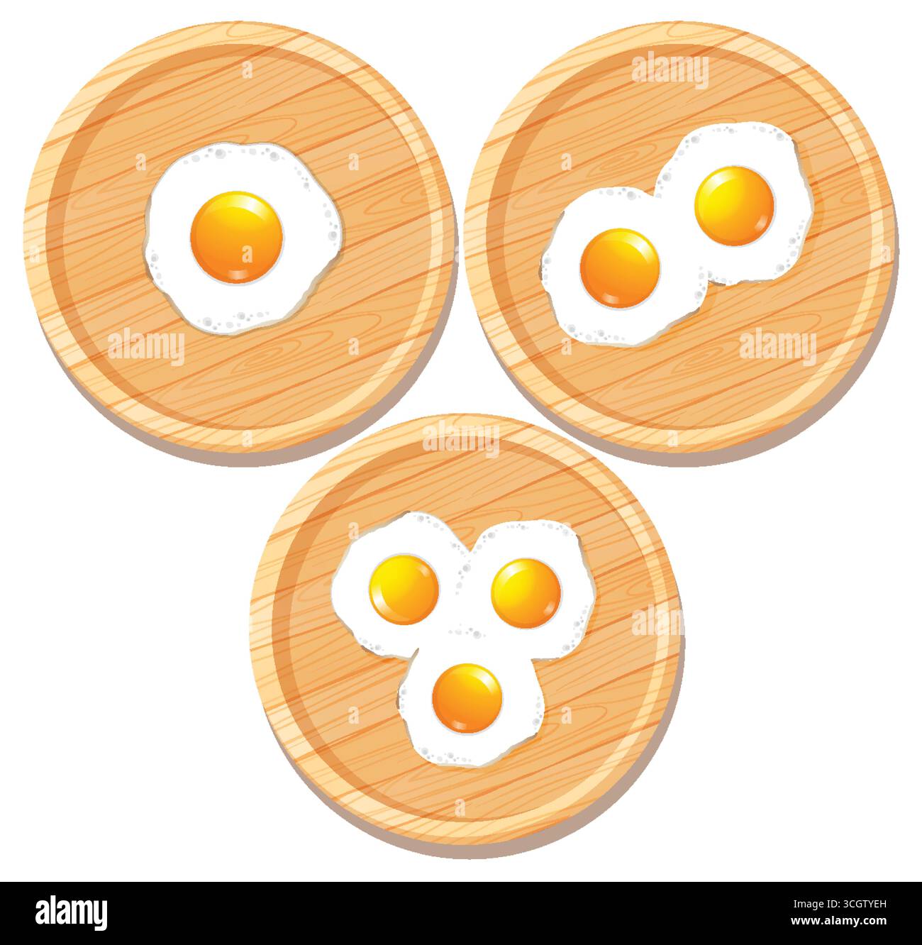 Triple yolk eggs Stock Vector Images - Alamy