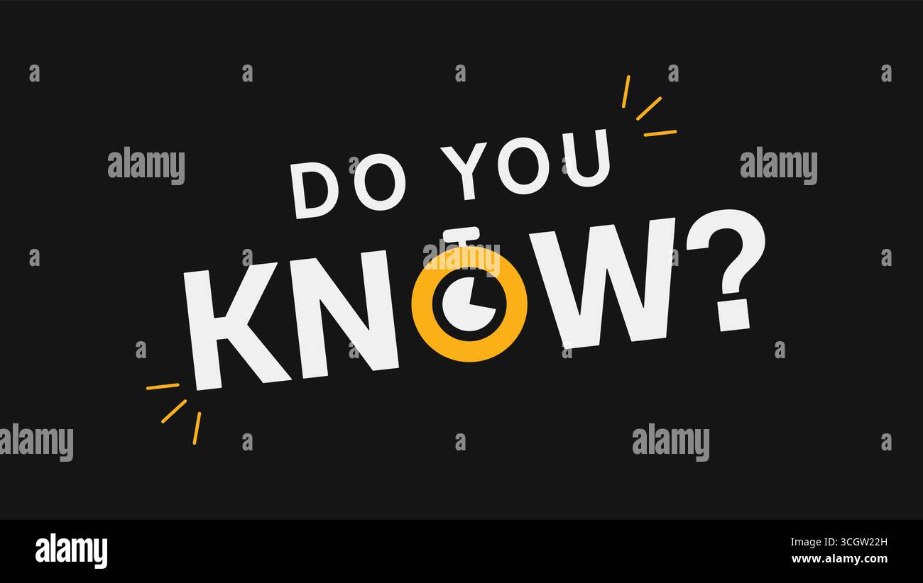 Do Yo Know Typography Design - Banner Design Stock Vector Image & Art ...