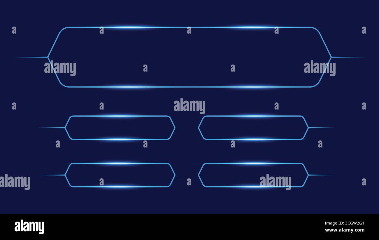 Neon blue text boxes hi-res stock photography and images - Alamy