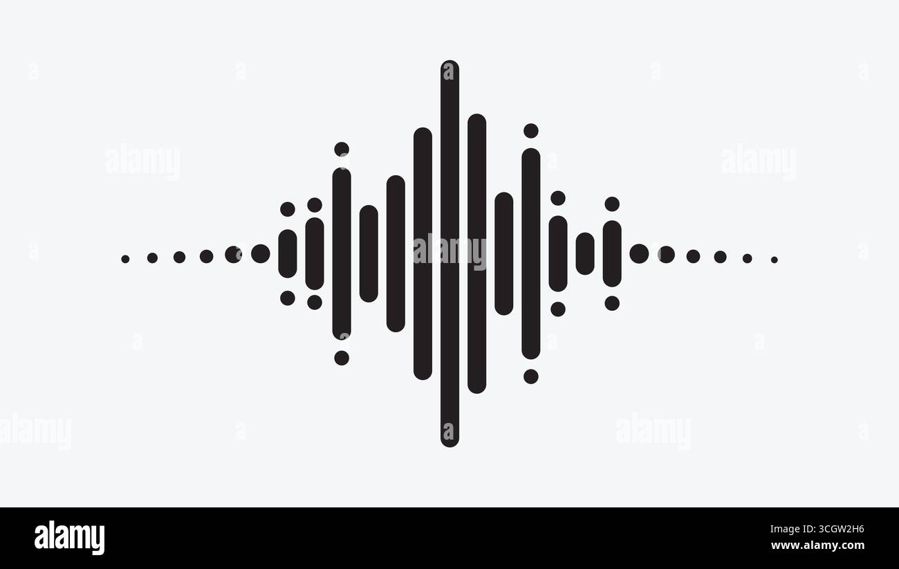 Vector illustration music waves background Black and White Stock Photos ...
